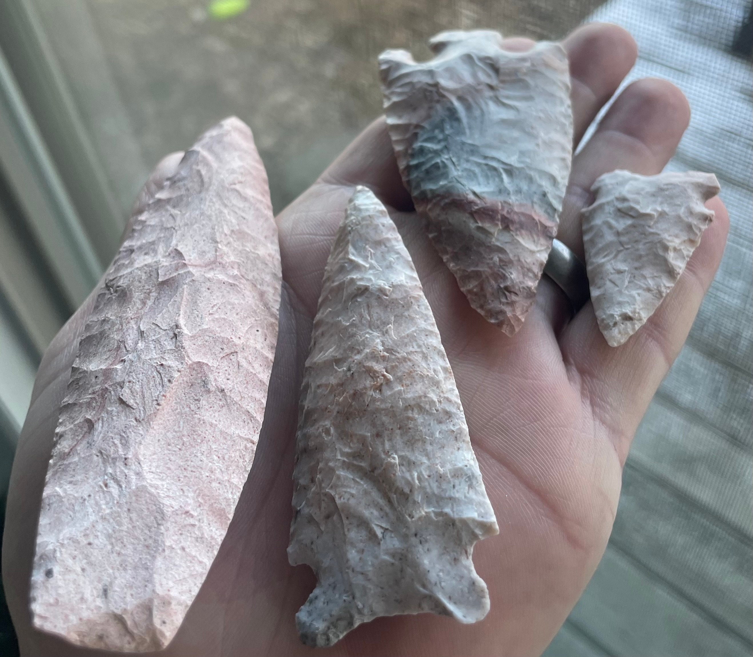 Lot of 8 Arrowheads - Lot of Arrowhead Points - Stone Arrowheads ...