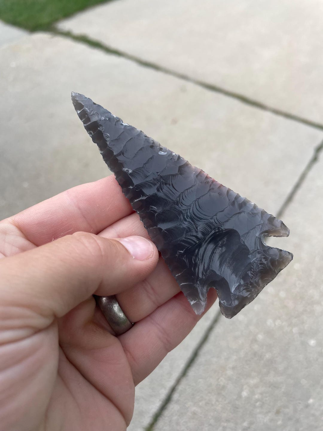 Kirk Obsidian Arrowhead - Stone Arrowhead - Flintknapped Arrowhead ...