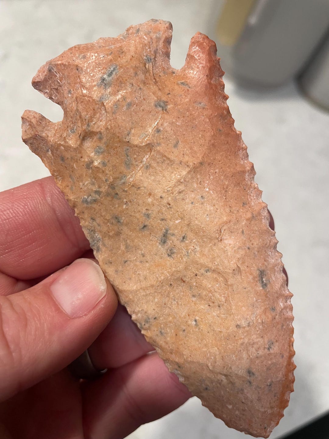Arrowhead Point Kirk - Stone Arrowhead - Flintknapped Arrowhead ...