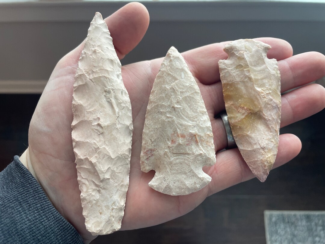 Lot of 3 Arrowheads dovetails/sedalia Arrowhead Points Stone Arrowheads ...
