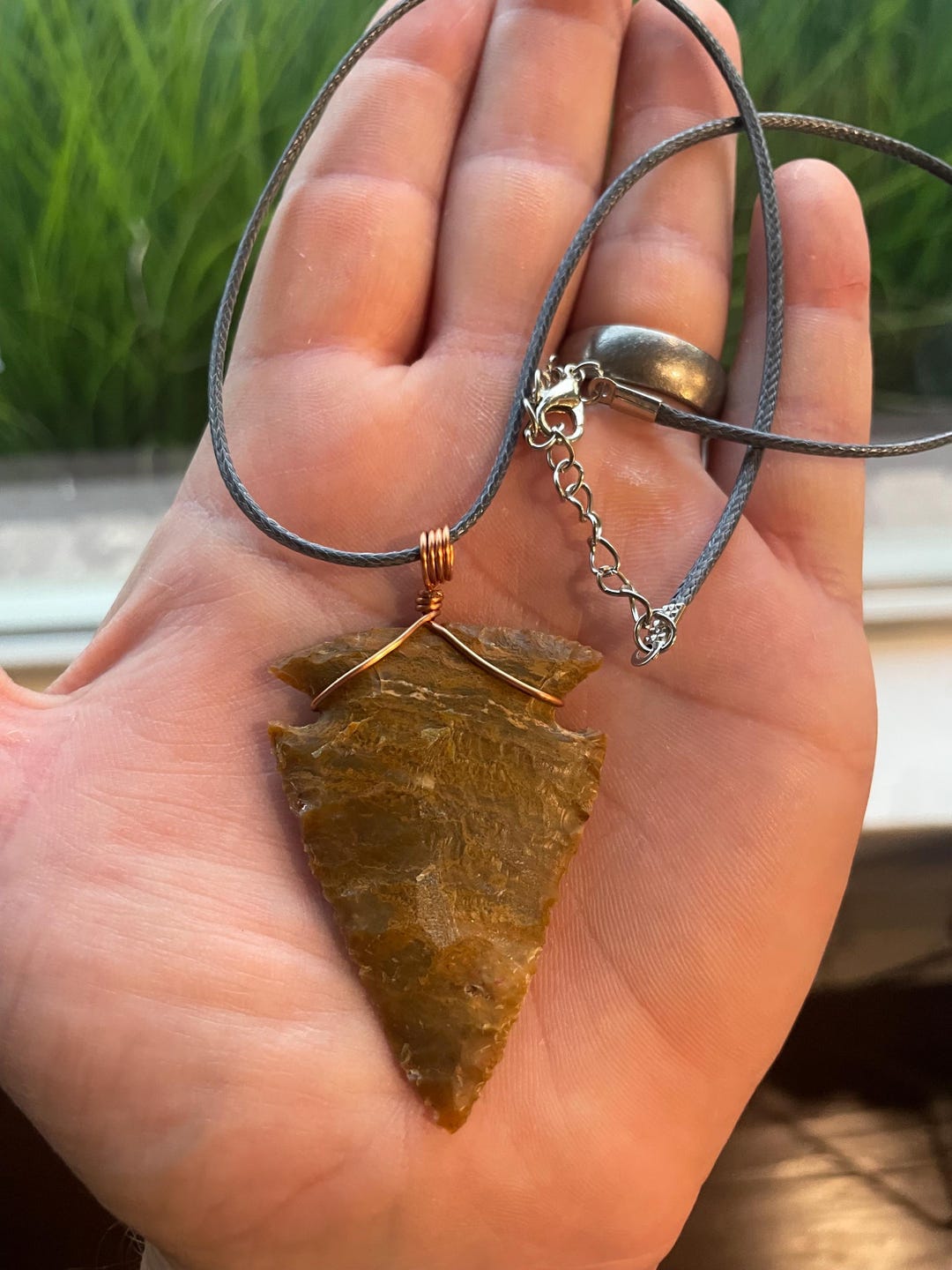 Indian Arrowhead Necklace - Native American Stone Pendant - Arrowhead ...