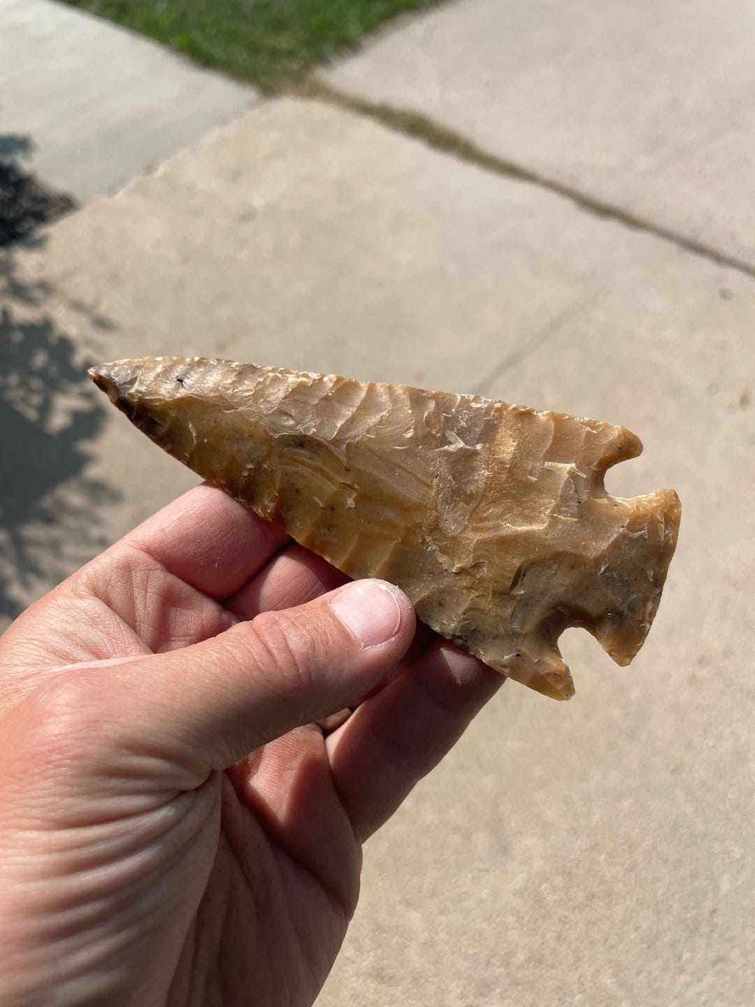 Arrowhead Point (kirk Corner Notch) - Stone Arrowhead - Flintknapped ...