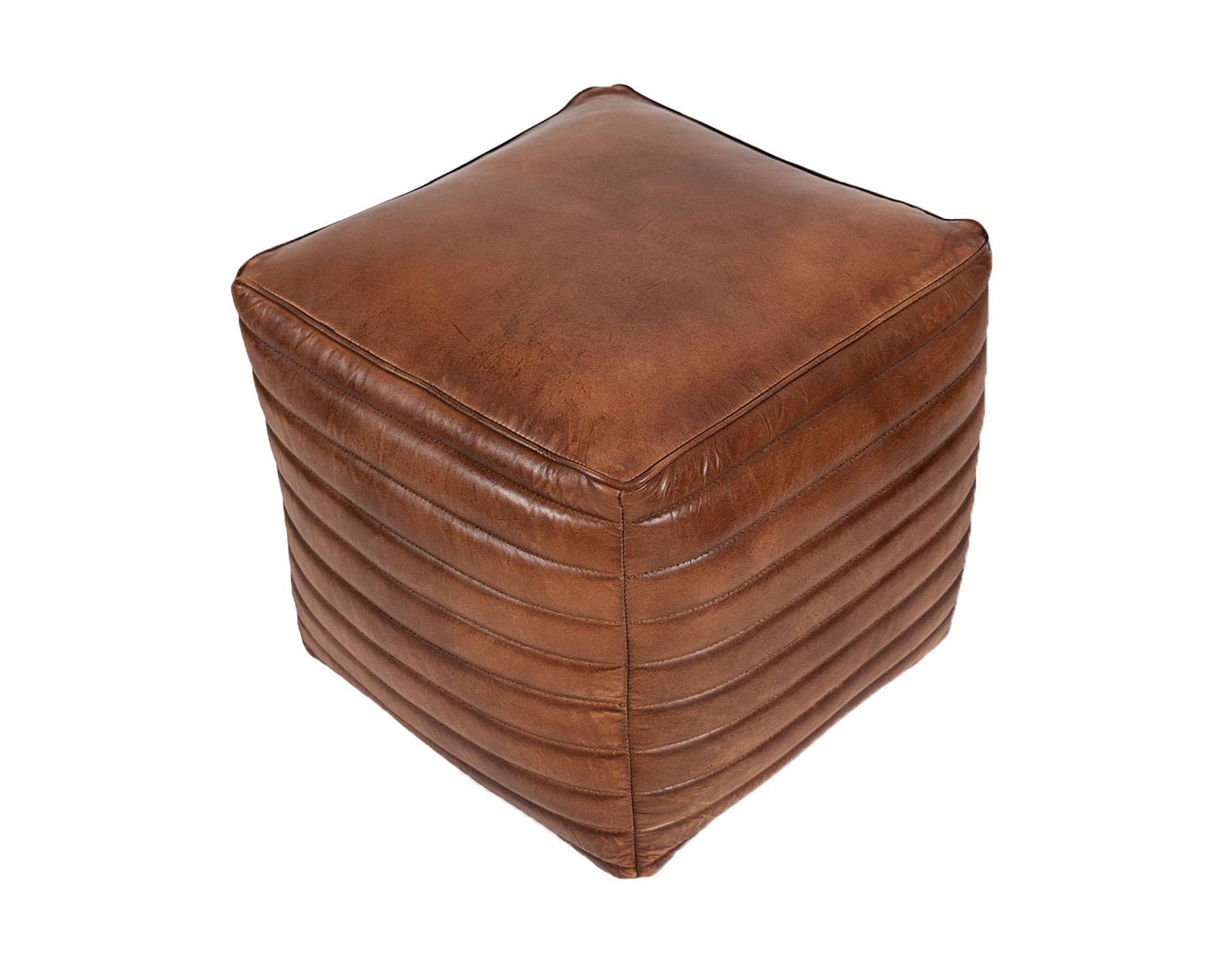 Square Moroccan Leather Pouf Square Ottoman Pouf leather Pouf - Etsy