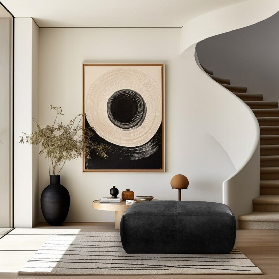 Black Leather Pouf Square Moroccan Leather Pouf Square Ottoman Pouf ...