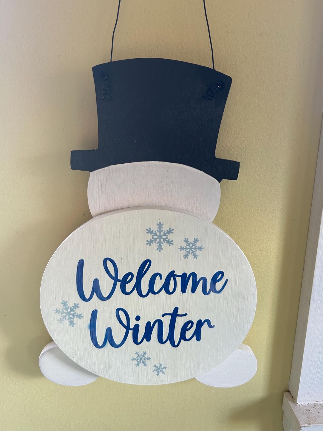 Winter Welcome Snowman Butt Sign: Funny Holiday Door Hanger - Etsy
