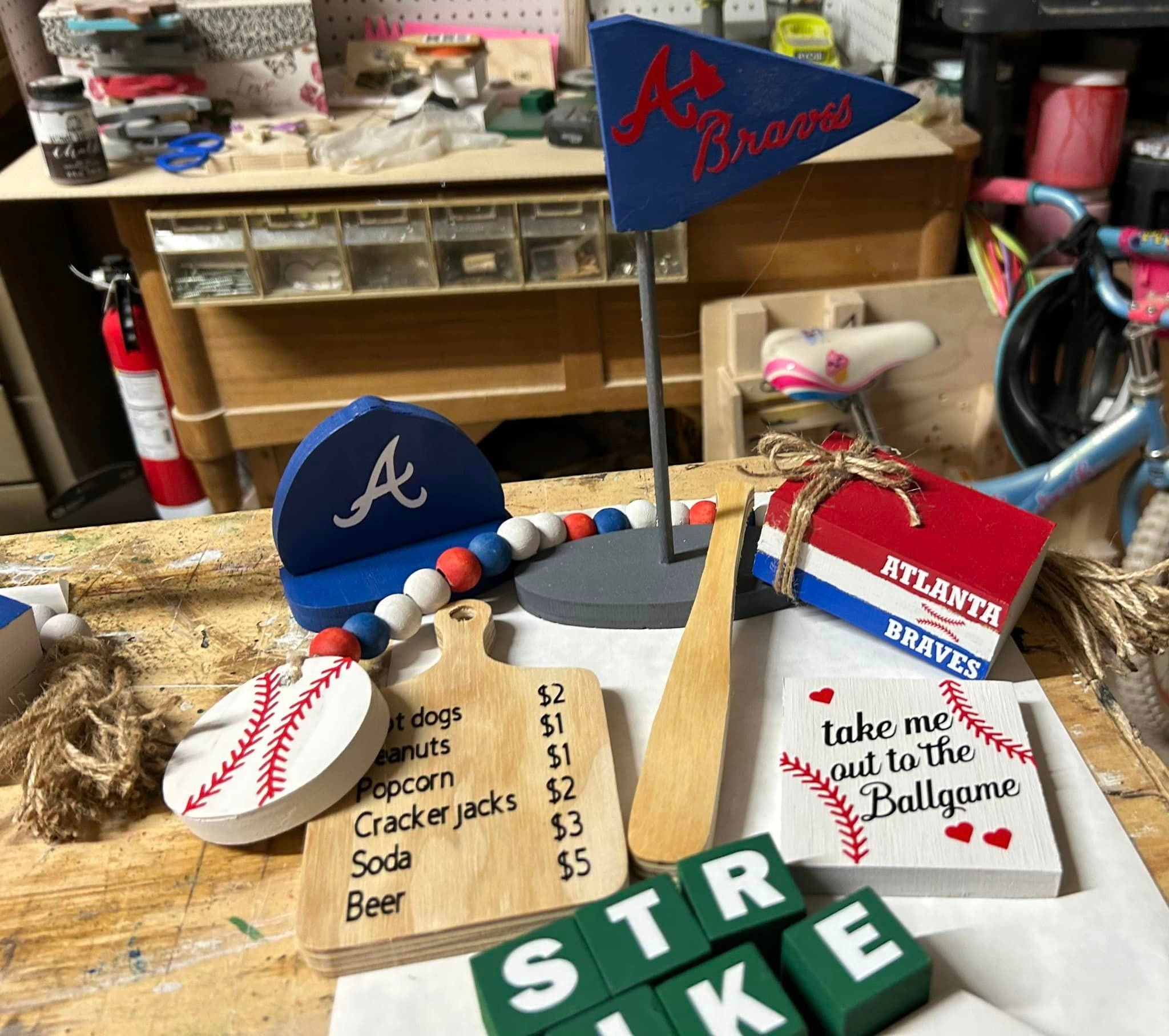 Baseball Tiered Tray Decor 10 Pc Set/ Baseball Shelf Sitter Decor/your ...