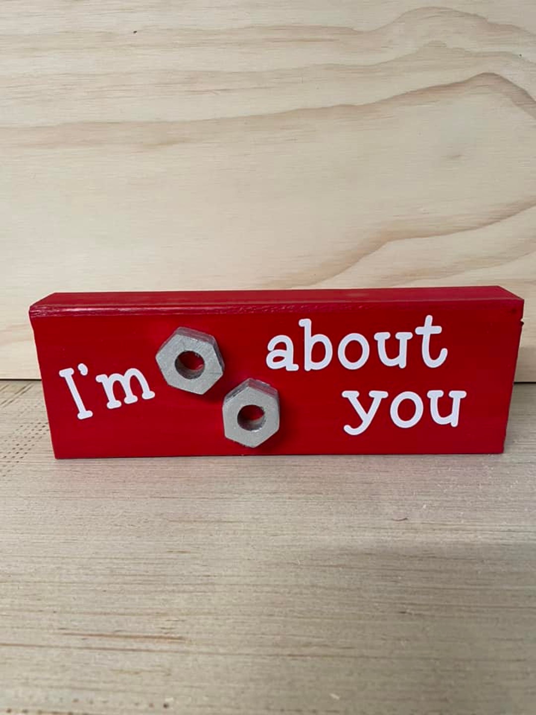 I'm Nuts About You Sign, I'm Nuts for You Sign, Funny Nut Sign, Unique ...