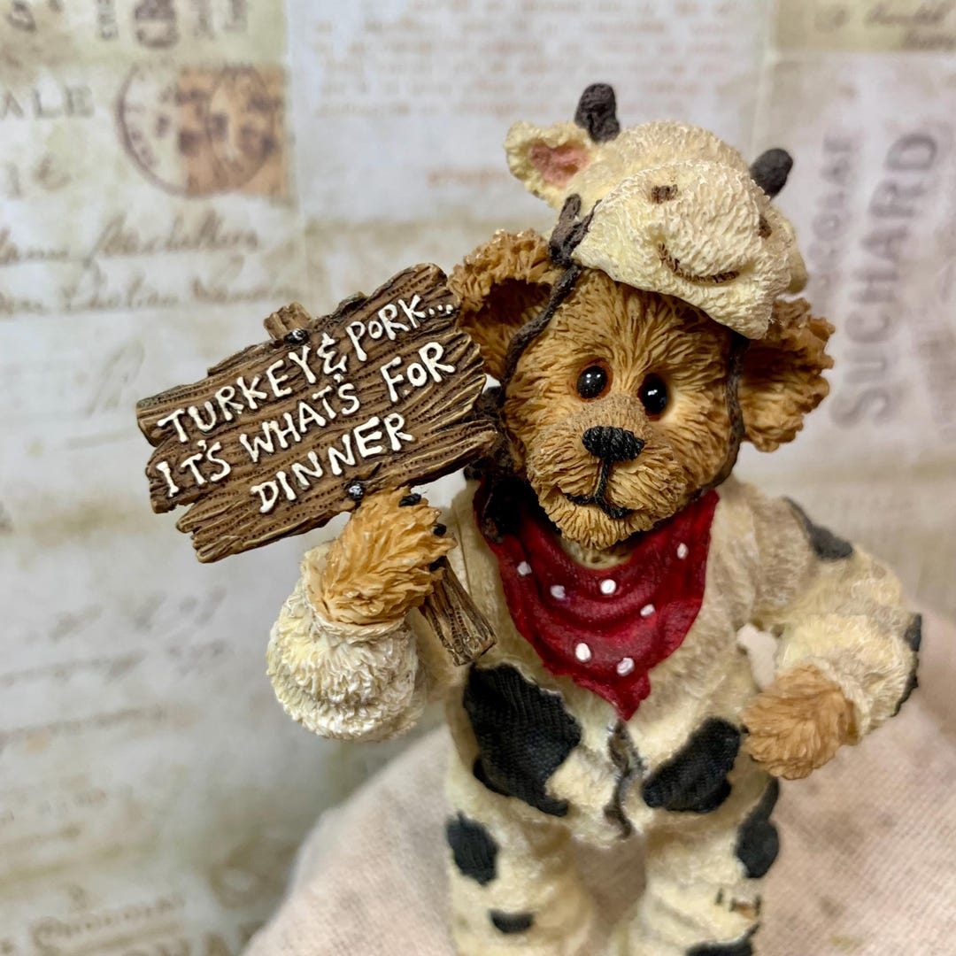 Boyds Bears "angus Bearger Quit Your Beefin" Shoe Box Bears Collection ...