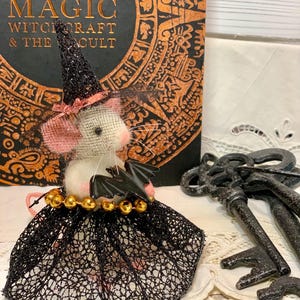 Little White Mouse Pippa Witch Cute Toy Waldorf Inspired Sweet Stuffed ...