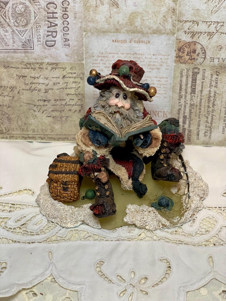 Vintage Boyds Bears Santa Figurine: "nick on Ice" Folkstone Collection ...