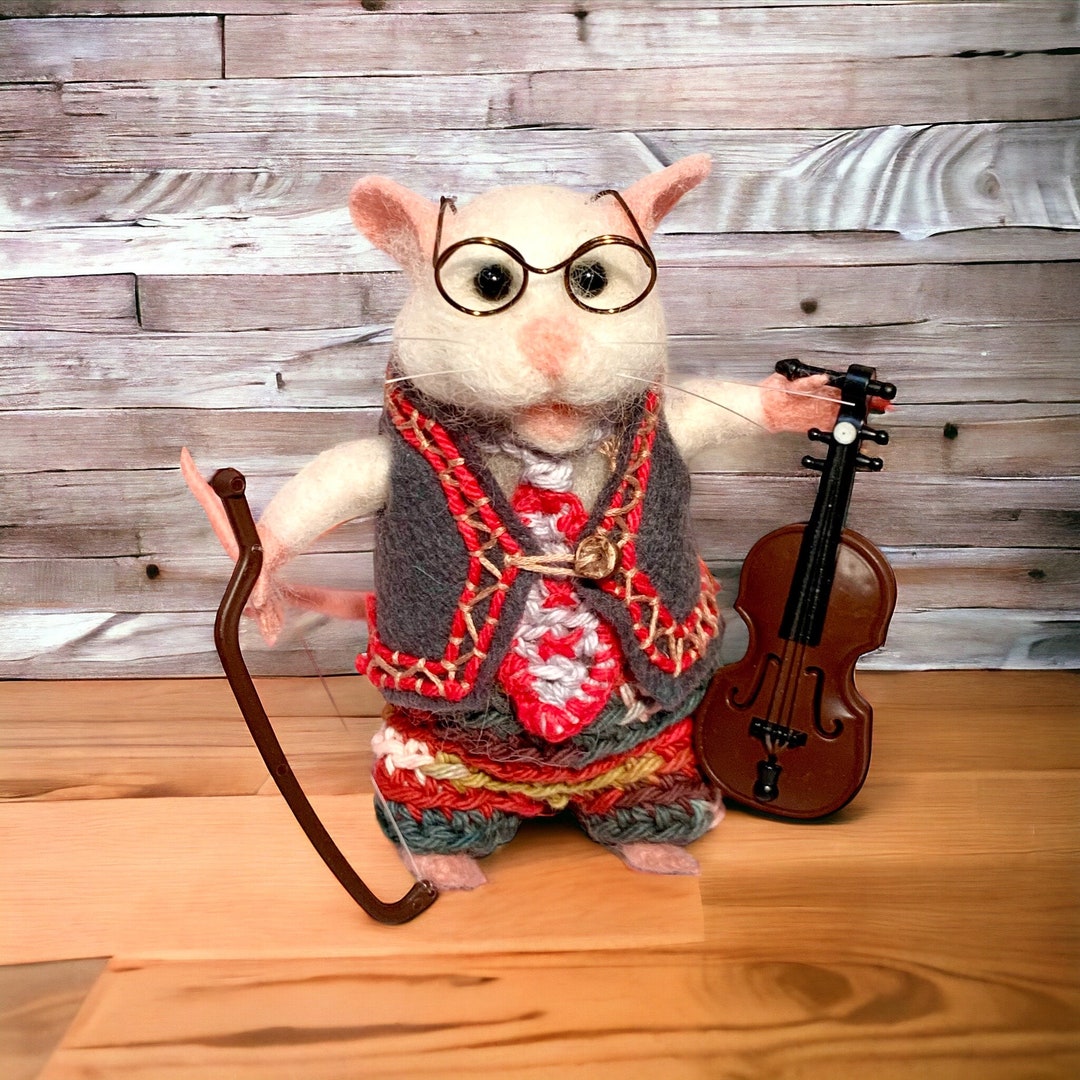 Needle-felted Mouse Figurine: Handmade Wool Mr. Mouser Plush - Etsy