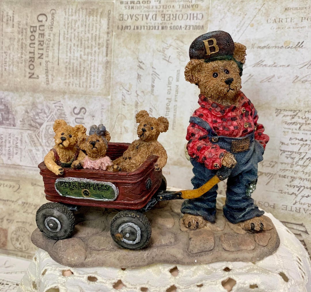 Rare Boyds Bears "huck With Mandy Zoe and Zack" Vintage Figurine Issued ...