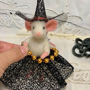 Little White Mouse Pippa Witch Cute Toy Waldorf Inspired Sweet Stuffed ...