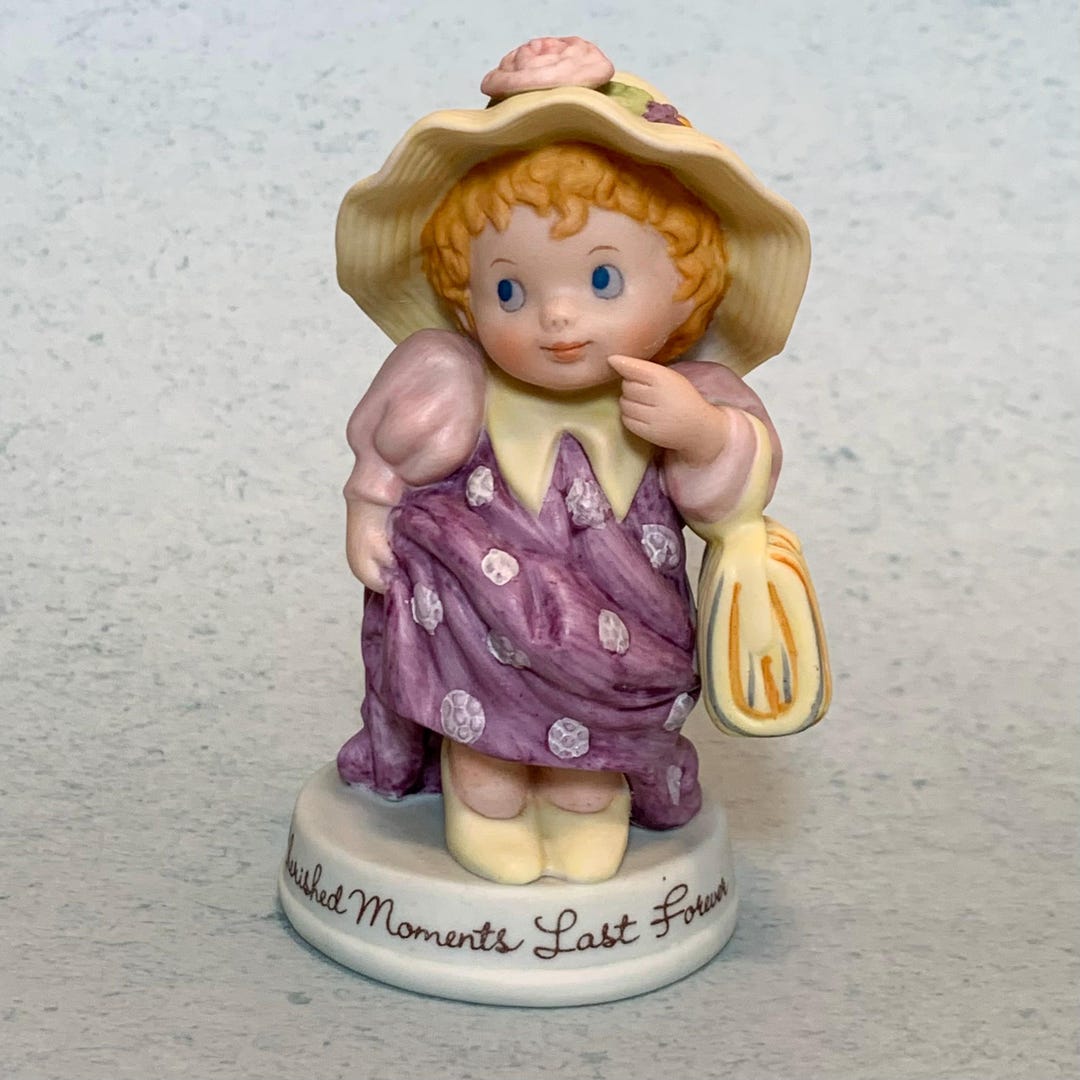 Vintage 1983 Avon Cherished Moments Figurine – Girl With Flowers ...