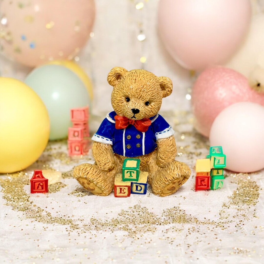 Vintage Cherished Teddies Figurine: "ted" Bronson Collectible, 1995 - Etsy