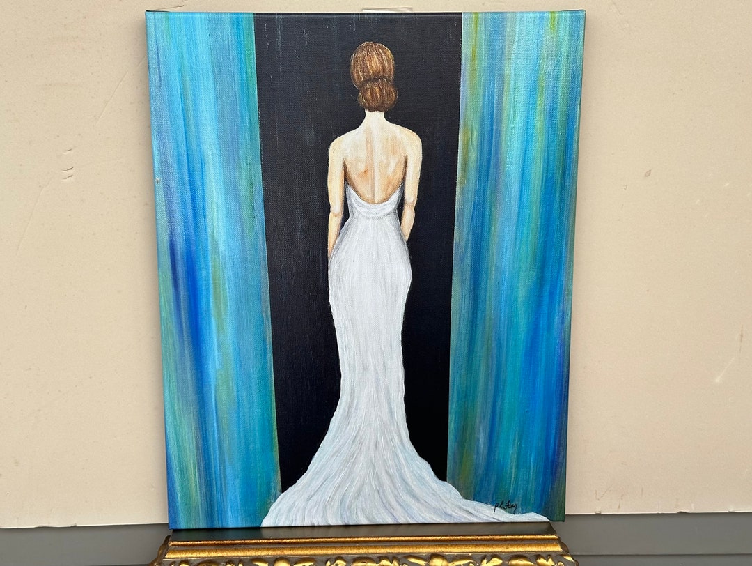 Woman Going on Stage Fine Art Painting Galley Wrap 16 X - Etsy