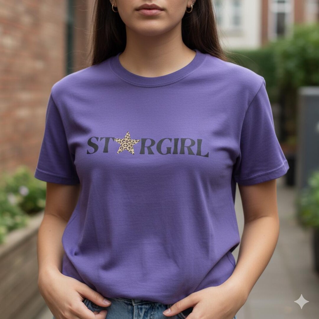 STARGIRL Graphic T-shirt: Leopard Star, Cotton Tee - Etsy