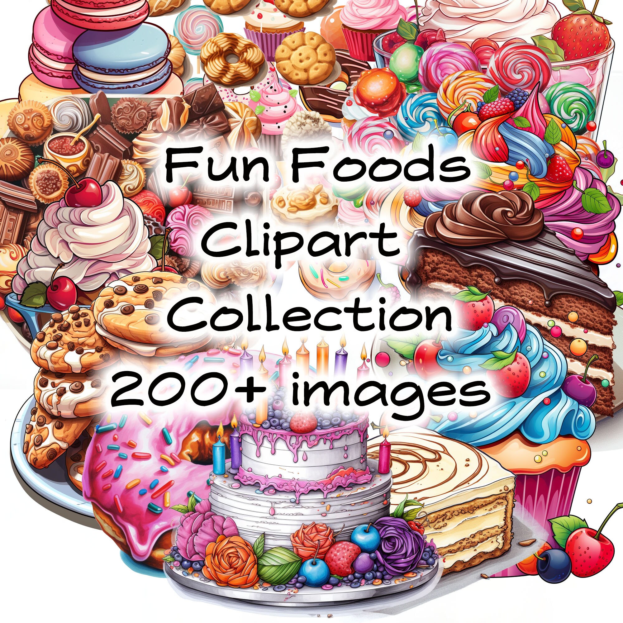 Delectable Delights Clipart Collection - 200+ Fun Food Images - Cake ...