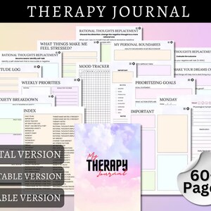 Therapy Journal (digital & Printable) - Etsy