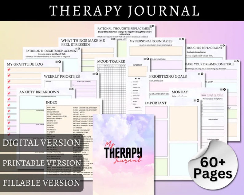 Therapy Journal (digital & Printable) - Etsy