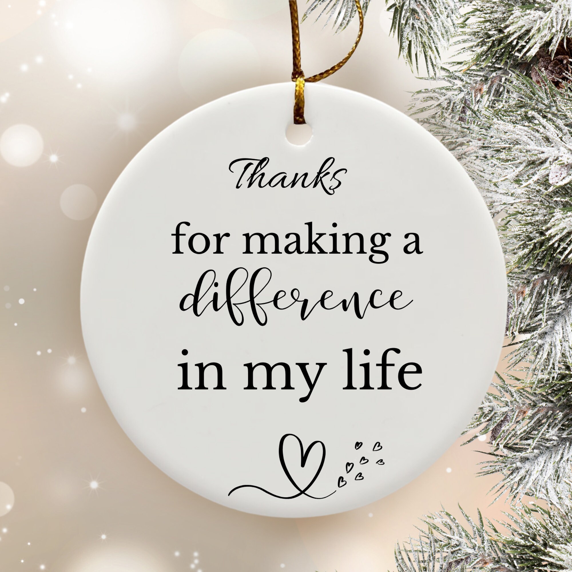 Thank You for Making a Difference Ornament, Personalized Ornament ...