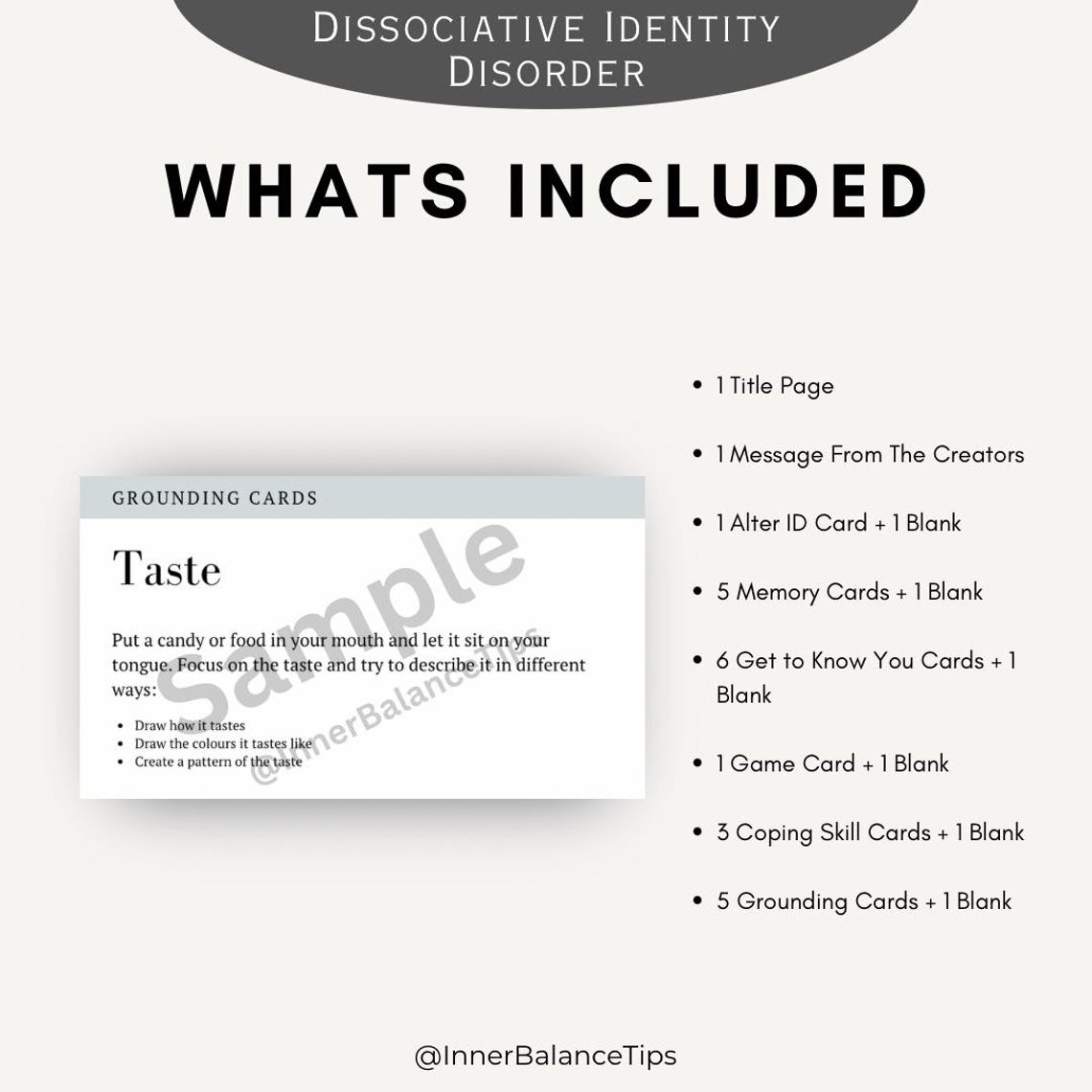 Dissociative Identity Disorder Card Deck for Systems - Etsy