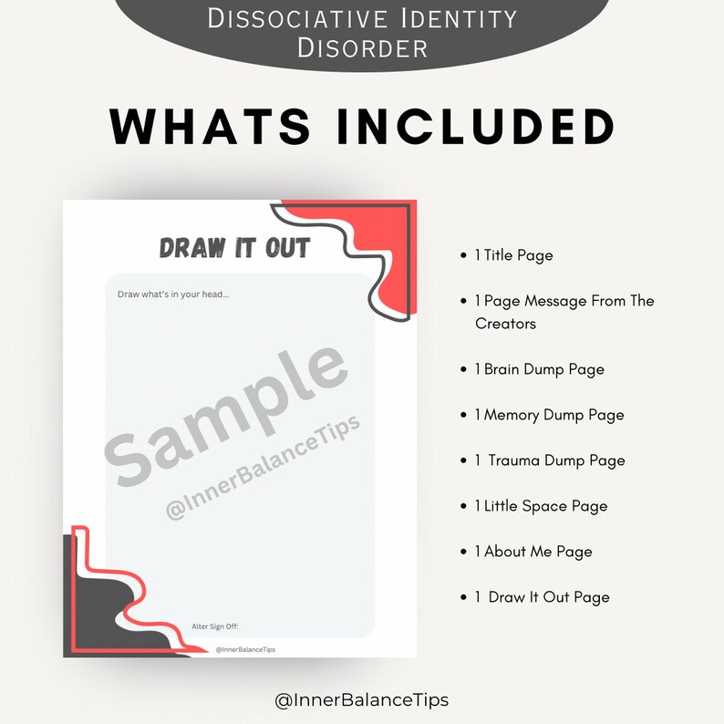 Printable Journaling Worksheets for Dissociative Identity Disorder ...
