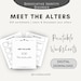 Green Printable Alter Cheat Sheets for Dissociative Identity Disorder ...