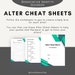 Green Printable Alter Cheat Sheets for Dissociative Identity Disorder ...