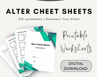 Purple Printable Alter Cheat Sheets for Dissociative Identity Disorder ...