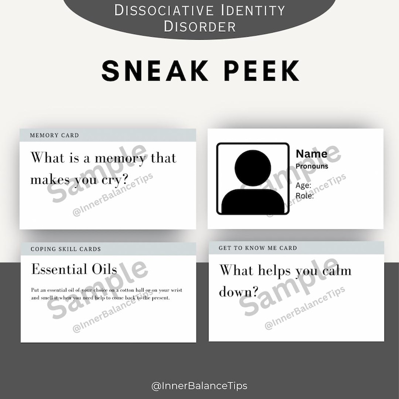 Dissociative Identity Disorder Card Deck for Systems - Etsy