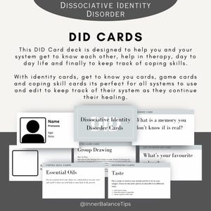 Dissociative Identity Disorder Card Deck for Systems - Etsy