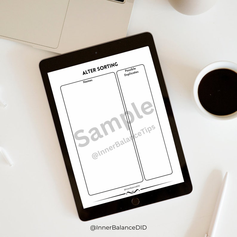 DID Alter Worksheets: Printable Workbook for Therapy (PDF) - Etsy