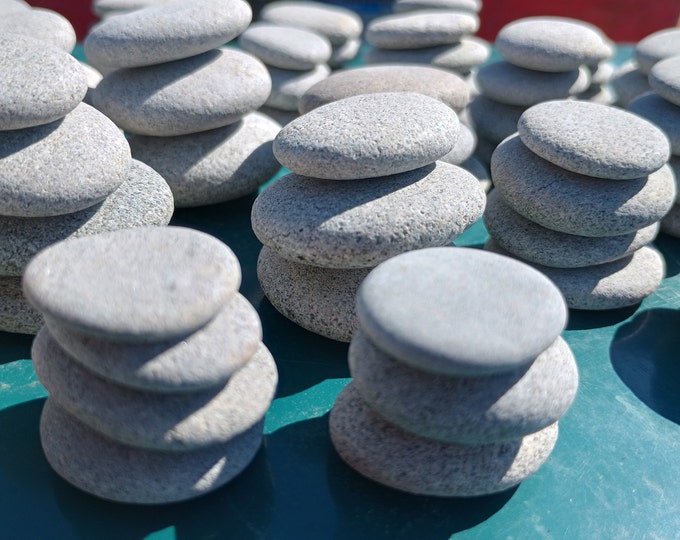 200 Count 1/2 Inch-1.5 Inch Bulk Flat Round Beach Stones Mandalas Paint ...