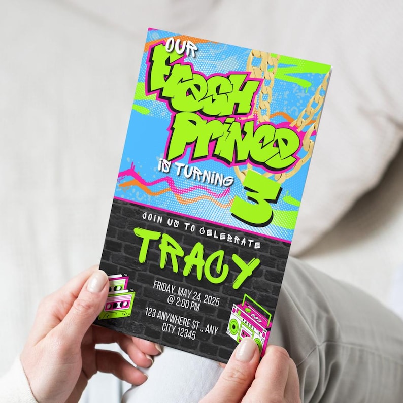 Editable Fresh Prince Birthday Invitation, Fresh Prince Party, 90s ...