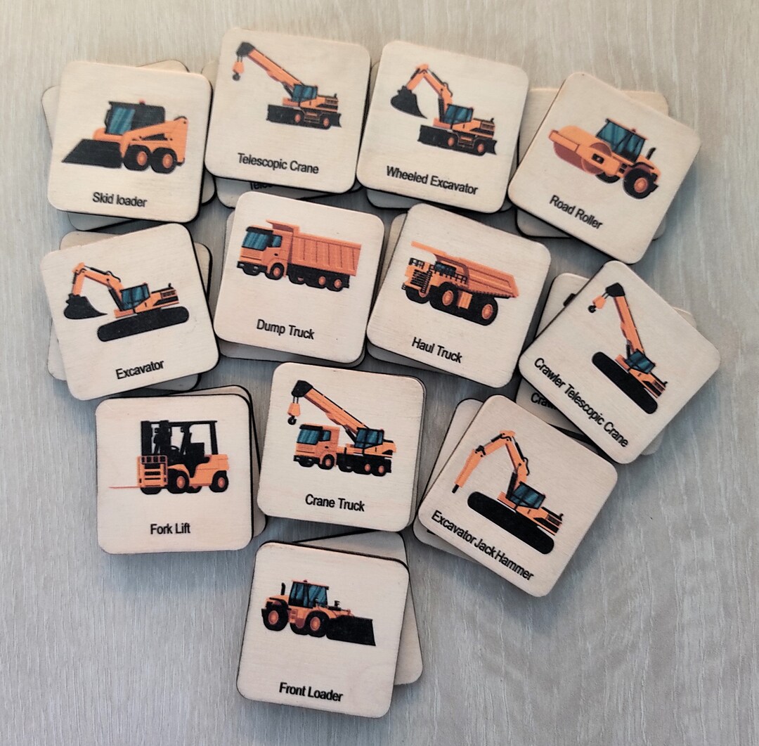 Construction Truck Montessori Wooden Construction Truck Car - Etsy