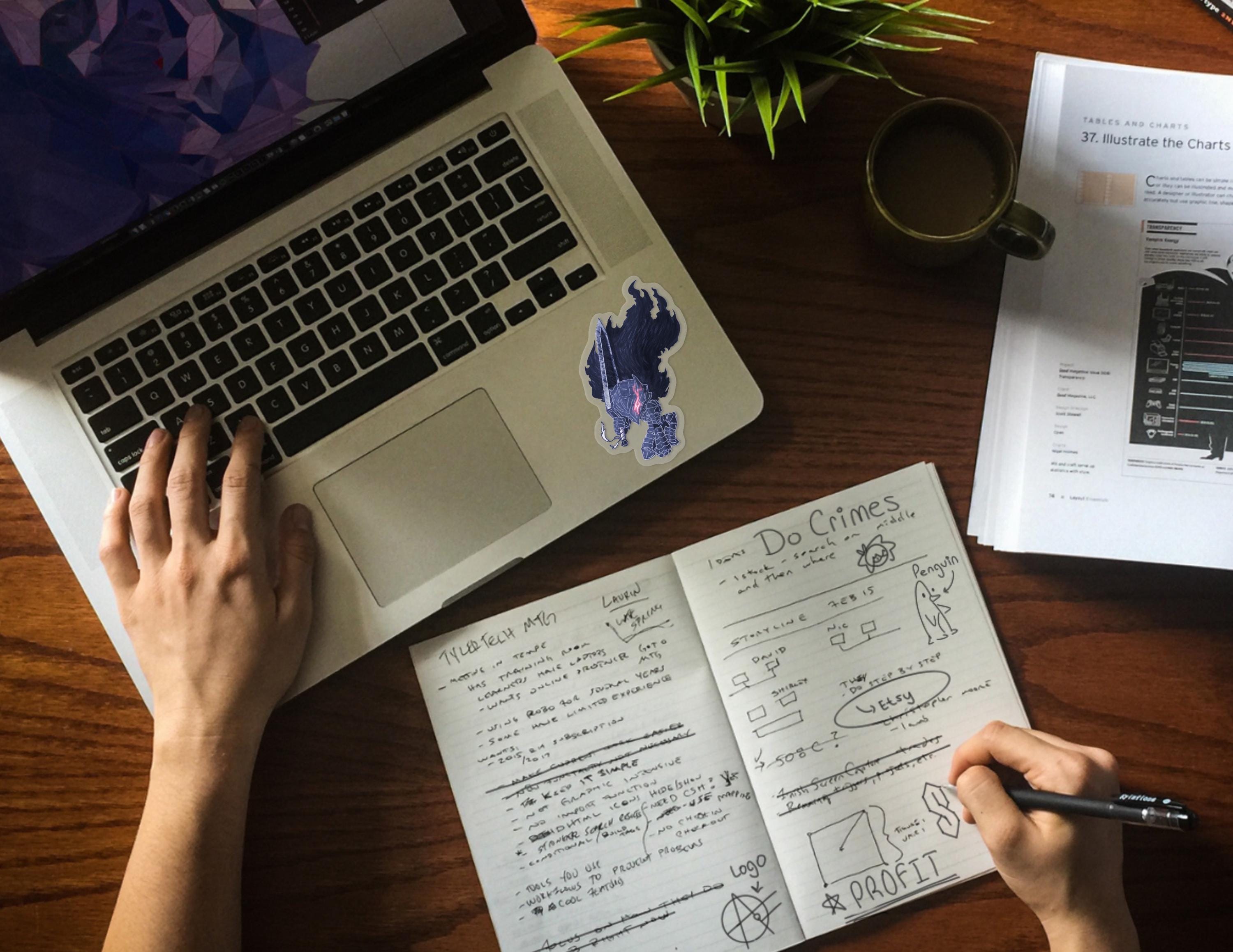 Berserk: Guts Transparent Sticker - Etsy