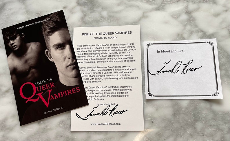 Rise of the Queer Vampires - Autographed Paperback Book and Postcard - Etsy