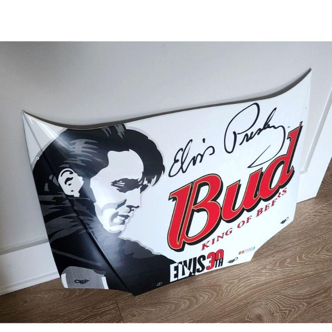 2007 Budweiser Elvis Presley 30th Anniversary Hood Sign 30x22 Store ...