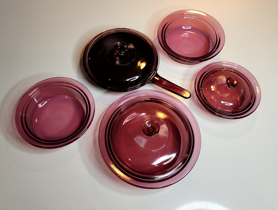 Corningware Visions - Cranberry 8-piece Collection - Etsy