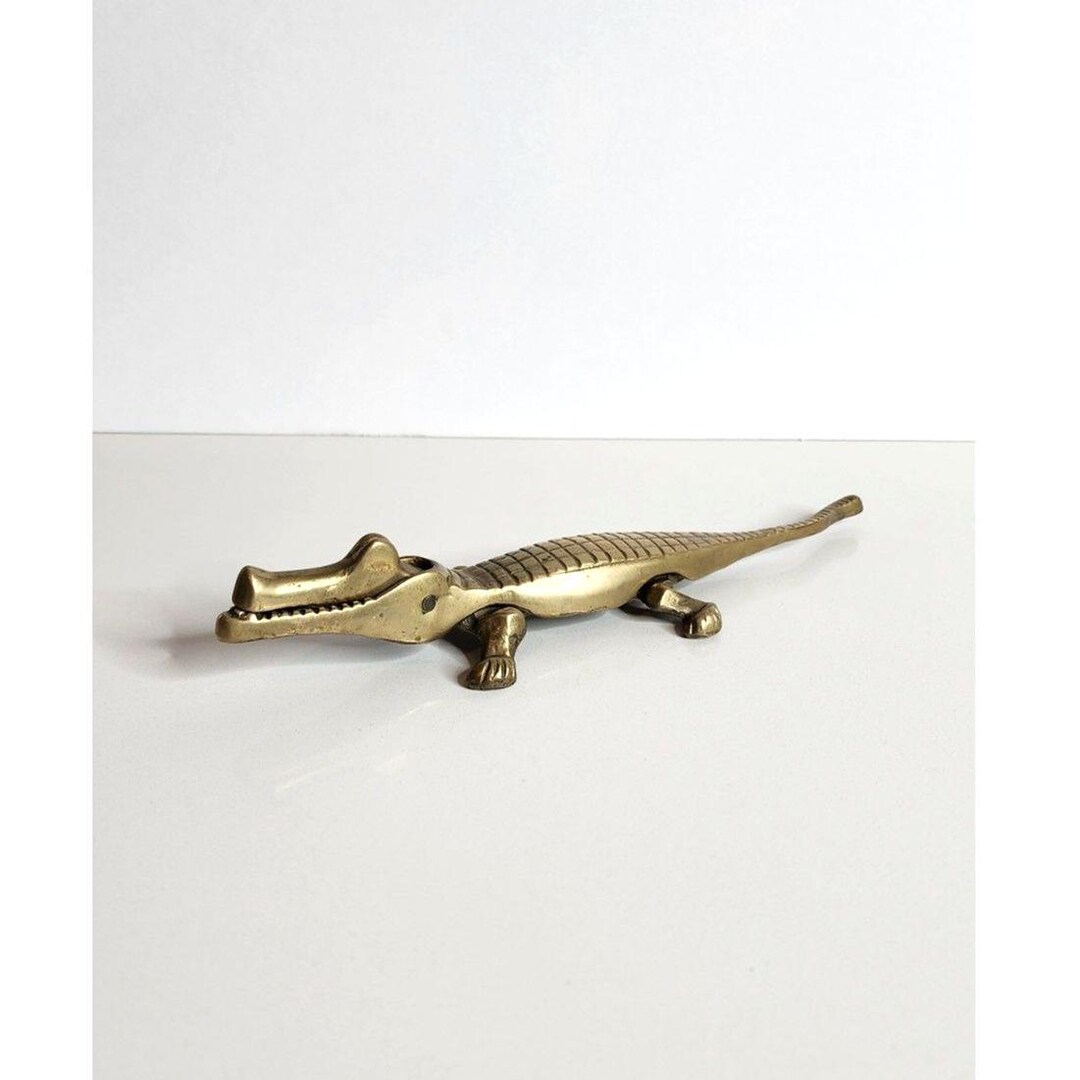 Vintage Brass Alligator Nut Cracker / Home Decor Novelty Gift - Etsy