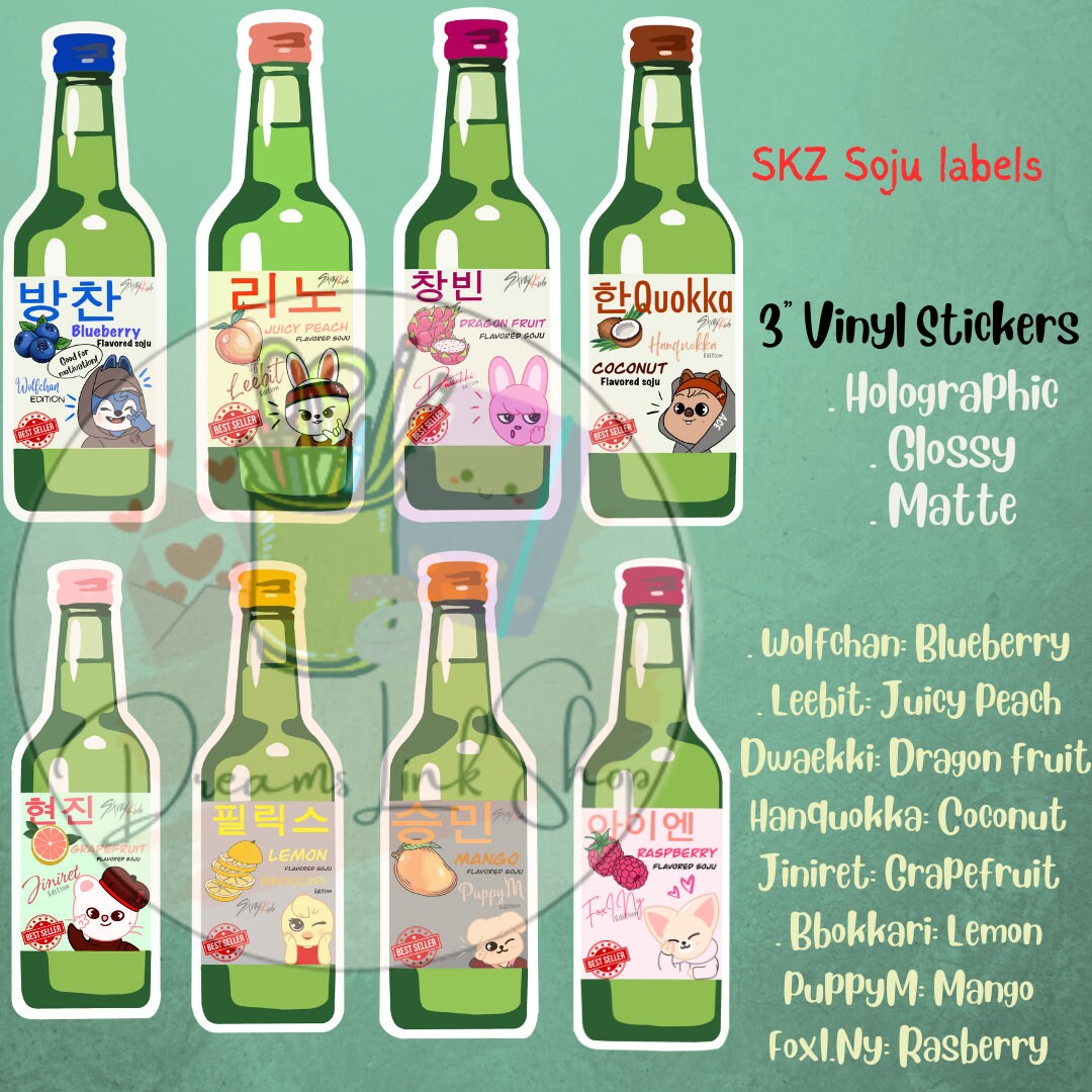 SKZOO Soju Labels Stickers - Etsy