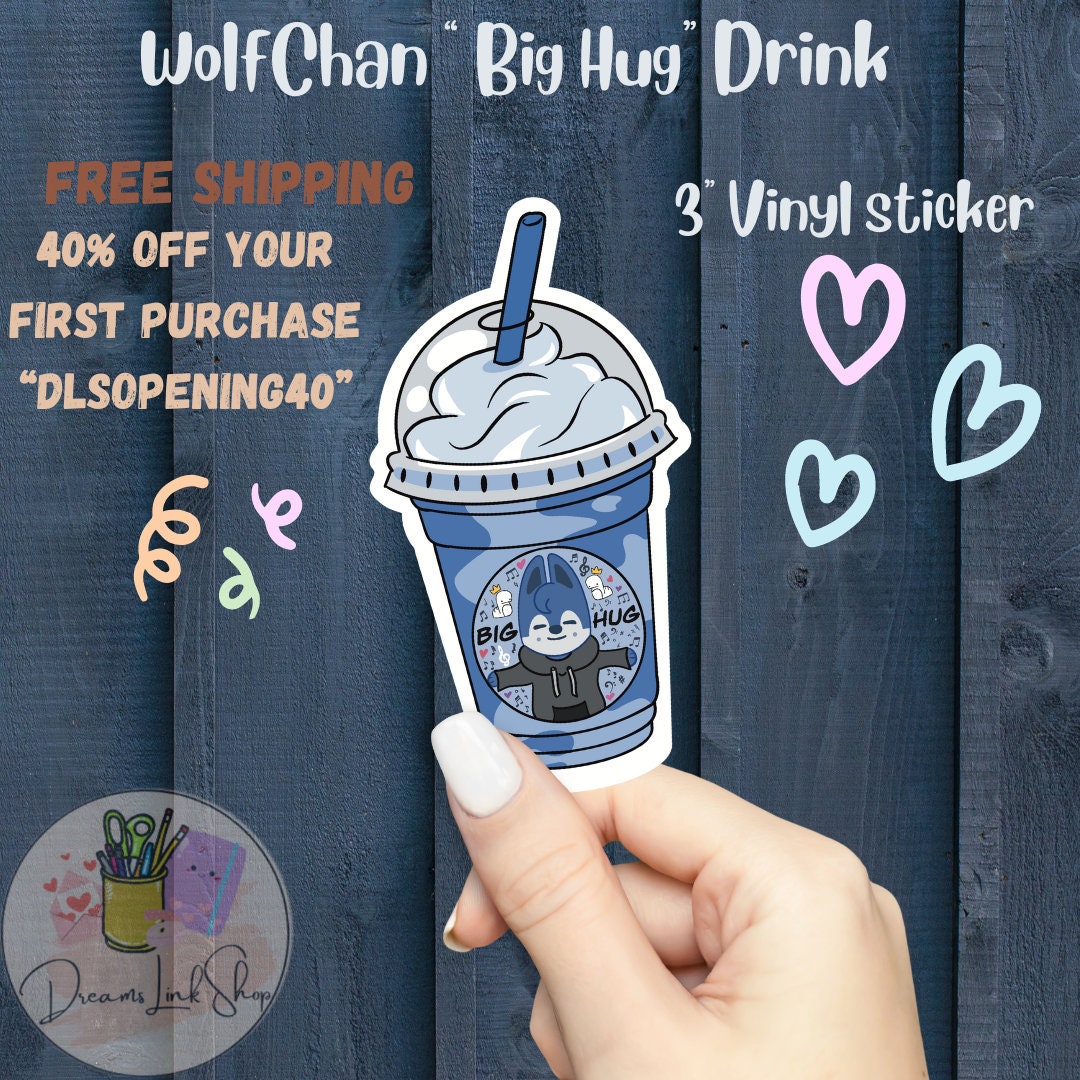 SKZOO Wolfchan Drink Vinyl Stickers - Etsy