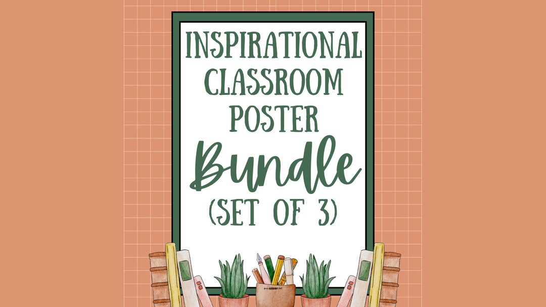 Inspirational Classroom Poster Bundle set of 3 - Etsy