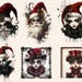 Goth Christmas Clipart, Christmas Characters Clipart Bundle, Surreal ...