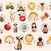 Boho Doodle Clipart, Boho Baby Watercolor Clipart, Nursery Animal Clip ...