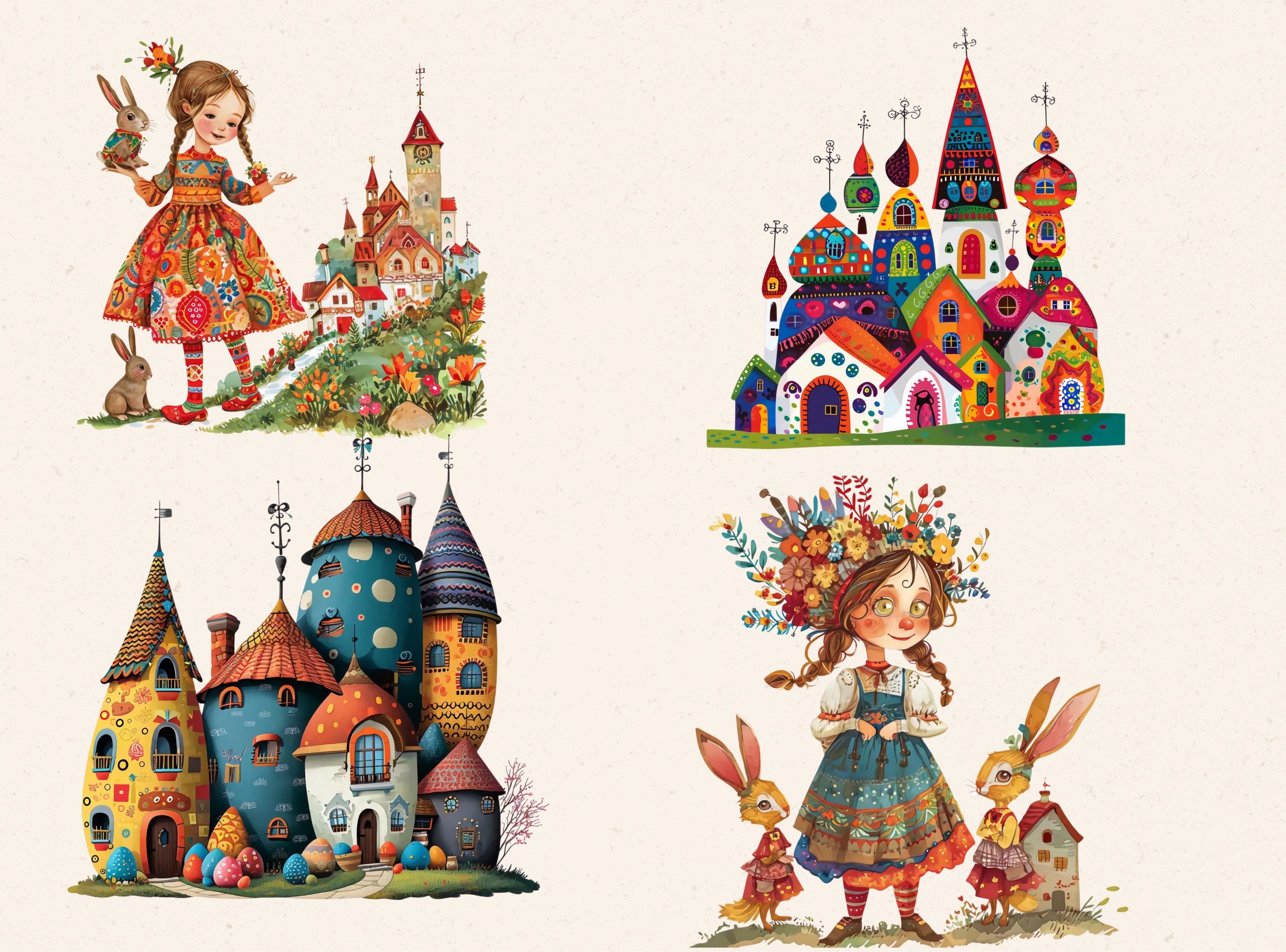 April Easter Clipart, Village House Clipart, Funny Easter Png, Easter ...