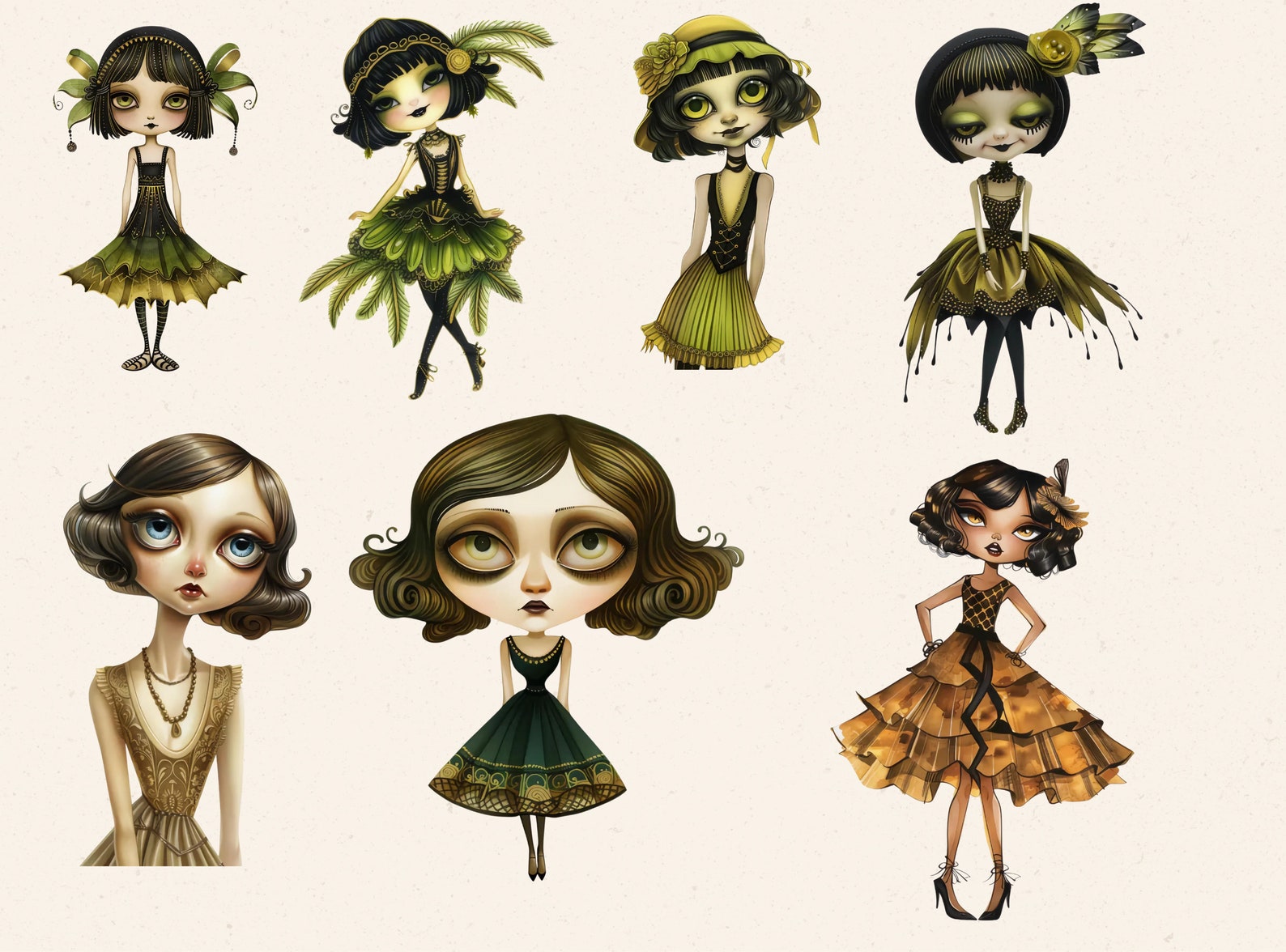 Flapper Girl Png, Flapper Girl Clipart, Vintage Lady Portrait Clipart ...