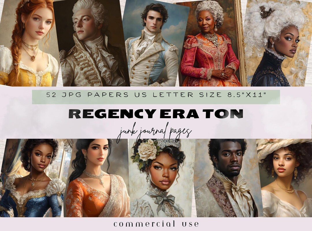 Regency Era Junk Journal, Regency Era Society Portraits, Noble Women ...