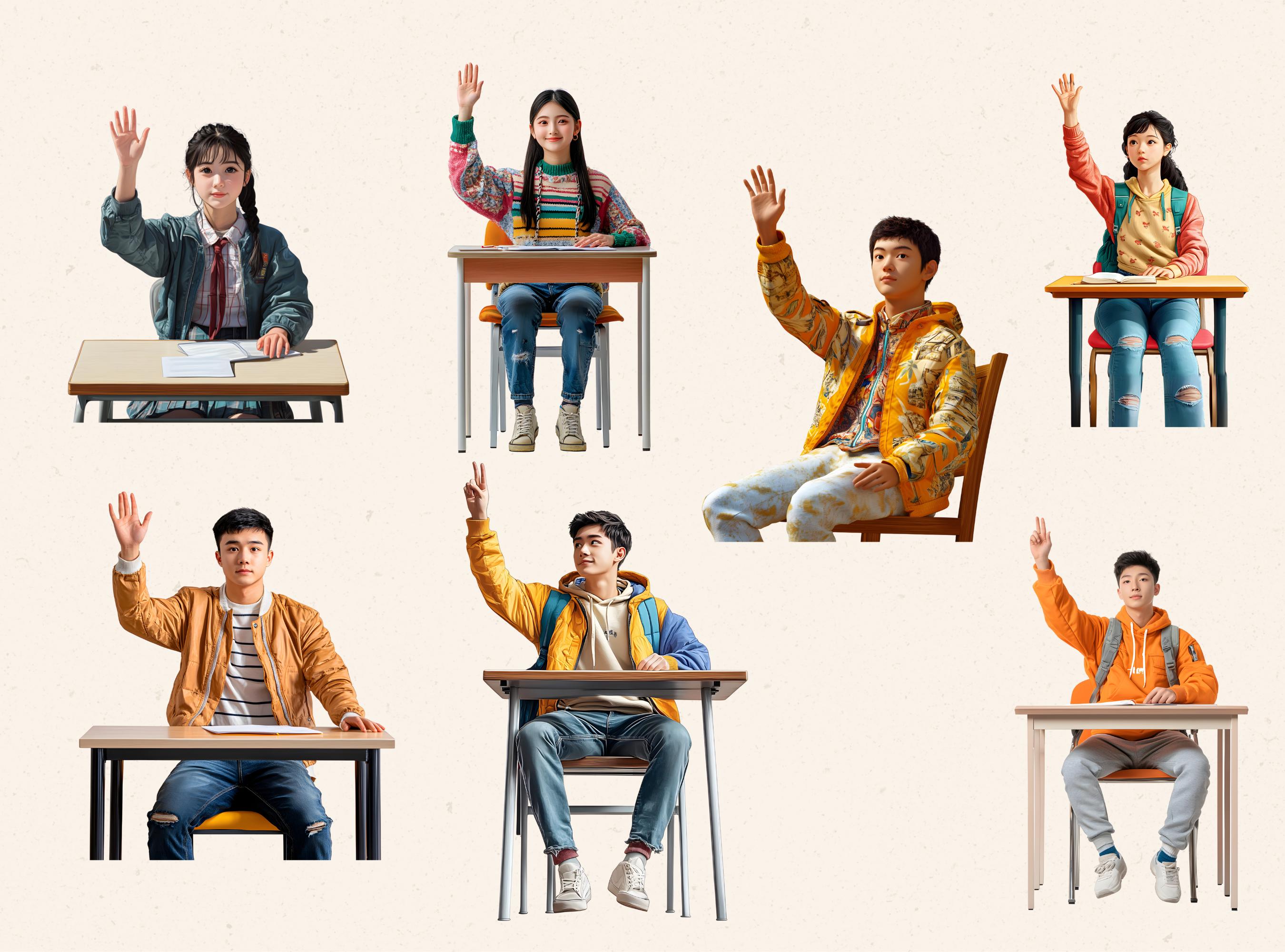 Clipart Bundle Teenager, Teenage Girl Clipart, Teenager Clipart, Asian ...
